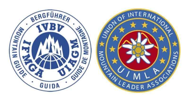 Loghi IFMGA e UIMLA - outdoortest.it